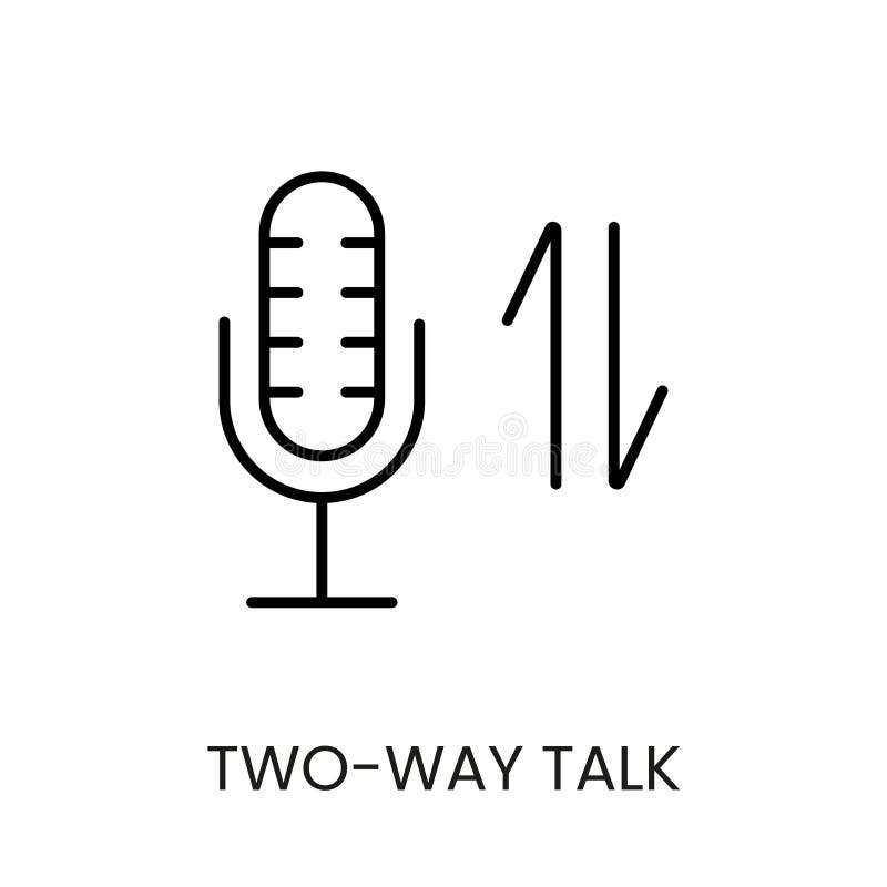 Two Way Conversation Line Vector Icon with Editable Stroke for ...
