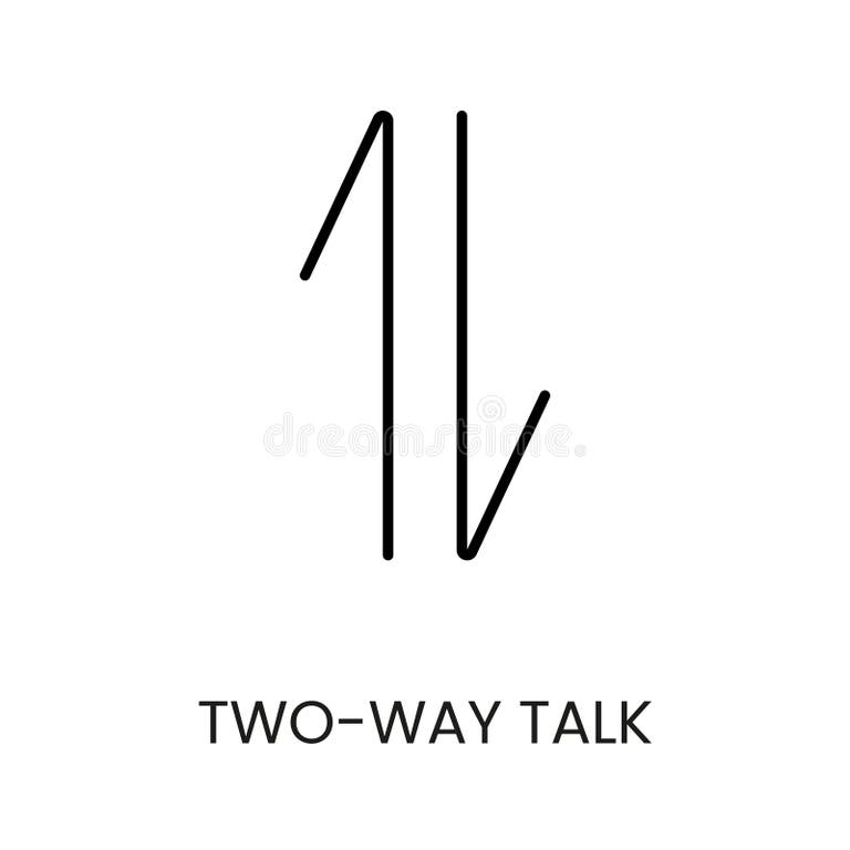 Two Way Conversation Line Vector Icon with Editable Stroke for ...