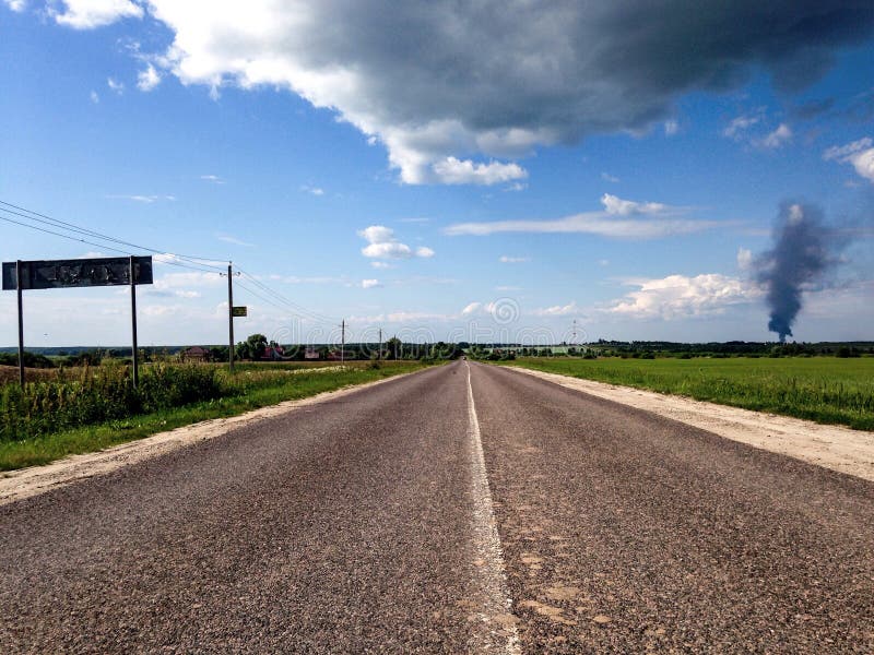 Two way country highway stock image. Image of road, summer - 56160765