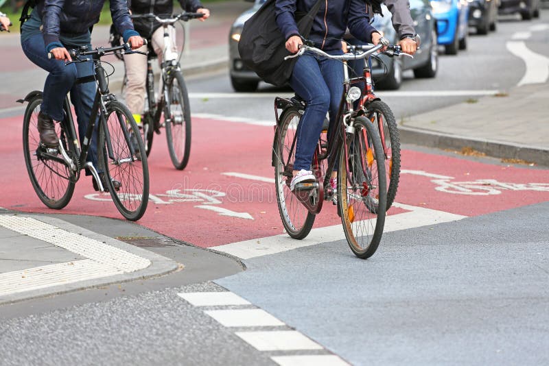 Two-way cycle track stock image. Image of cycle, lane - 179151341