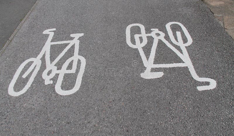 Two Way Cycle Track. stock photo. Image of pedal, rule - 101706152