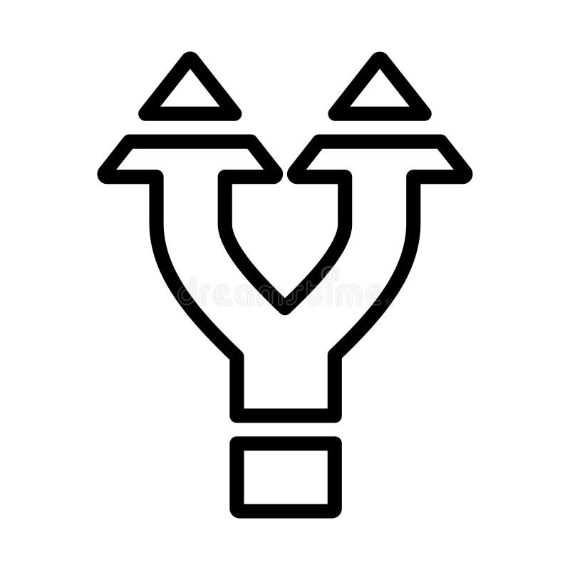 Two Way Direction Arrow Icon Stock Illustration - Illustration of ...