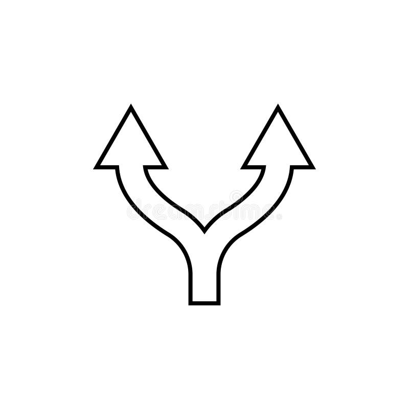 Two Way Direction Arrow Icon Isolated on White Background Stock ...