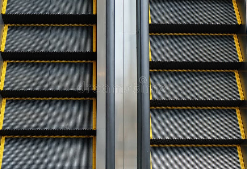Two Ways Escalator in Shopping Mall Abstract Background Stock Image ...