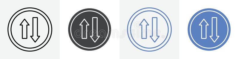 Two Way Icon Vector Set Use for Web Stock Vector - Illustration of ...