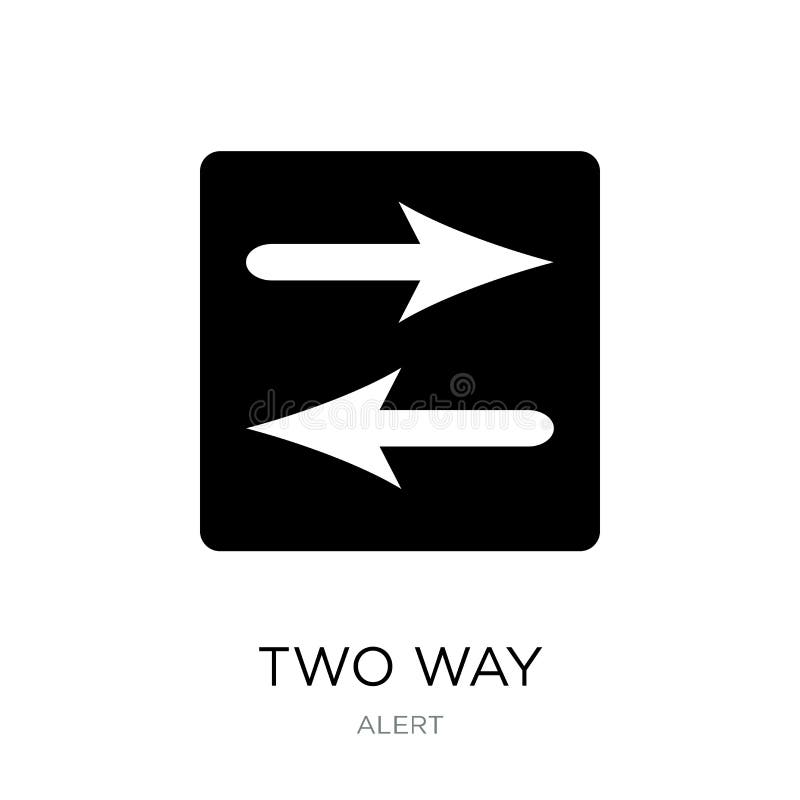 Two Way Icon in Trendy Design Style. Two Way Icon Isolated on White ...