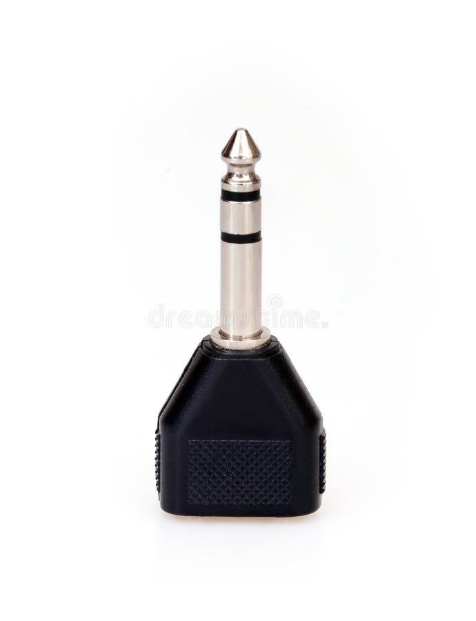 Two-way Jack Adapter Isolated on White Background Stock Image - Image ...