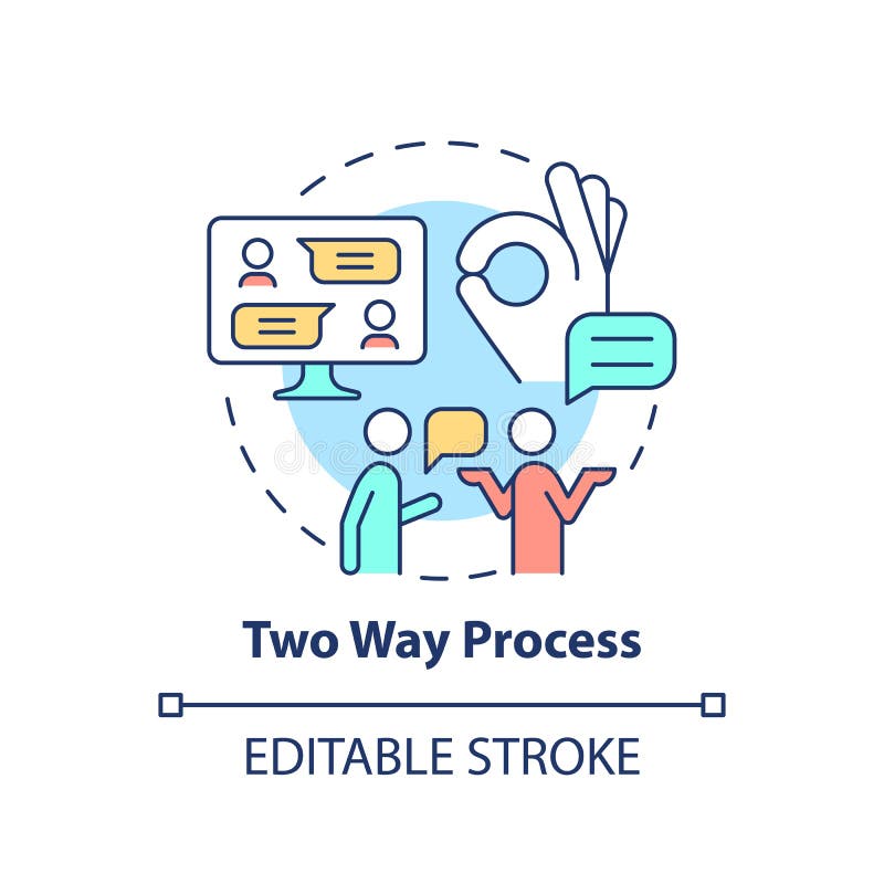 Two Way Process Concept Icon Stock Vector - Illustration of ...