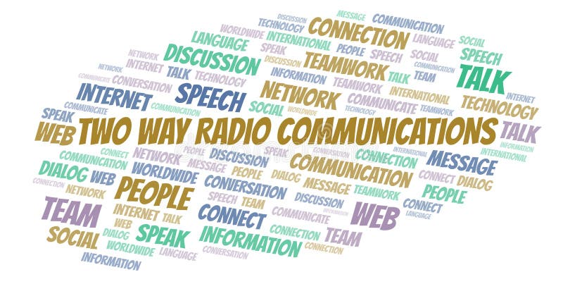 Two Way Radio Communications Word Cloud Stock Illustration ...
