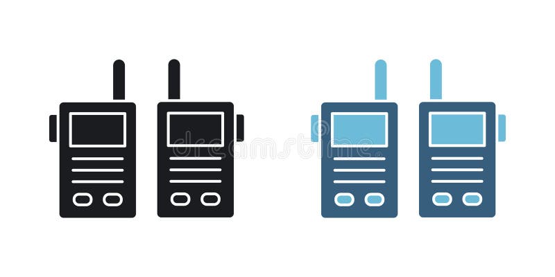 Two way radio icon vector stock vector. Illustration of contact - 348159341