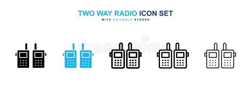 Two way radio icon vector stock vector. Illustration of contact - 348159341