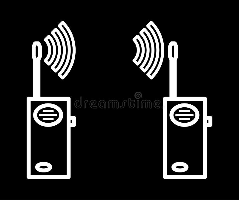 Two way radios icon. stock vector. Illustration of graphic - 145680080