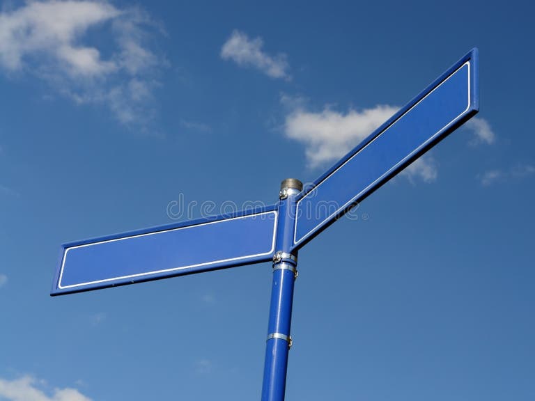 Two-way roadsign stock image. Image of blue, information - 4692617