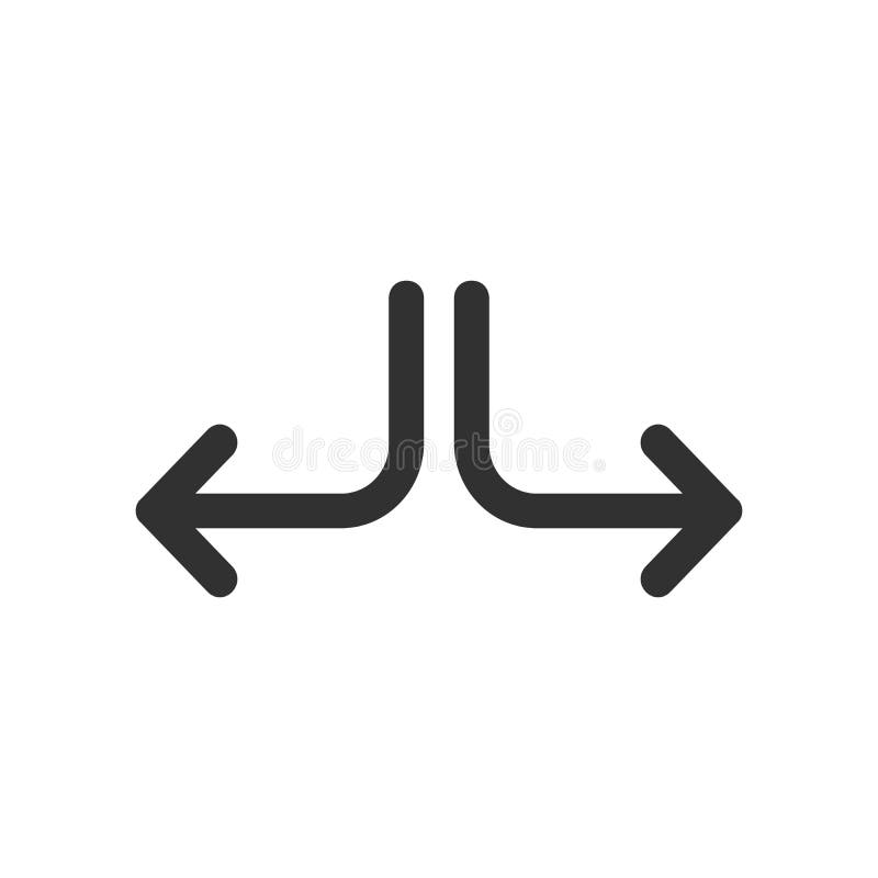 Two Way or Side Arrow in Different Direaction Icon, Vector Illustration ...