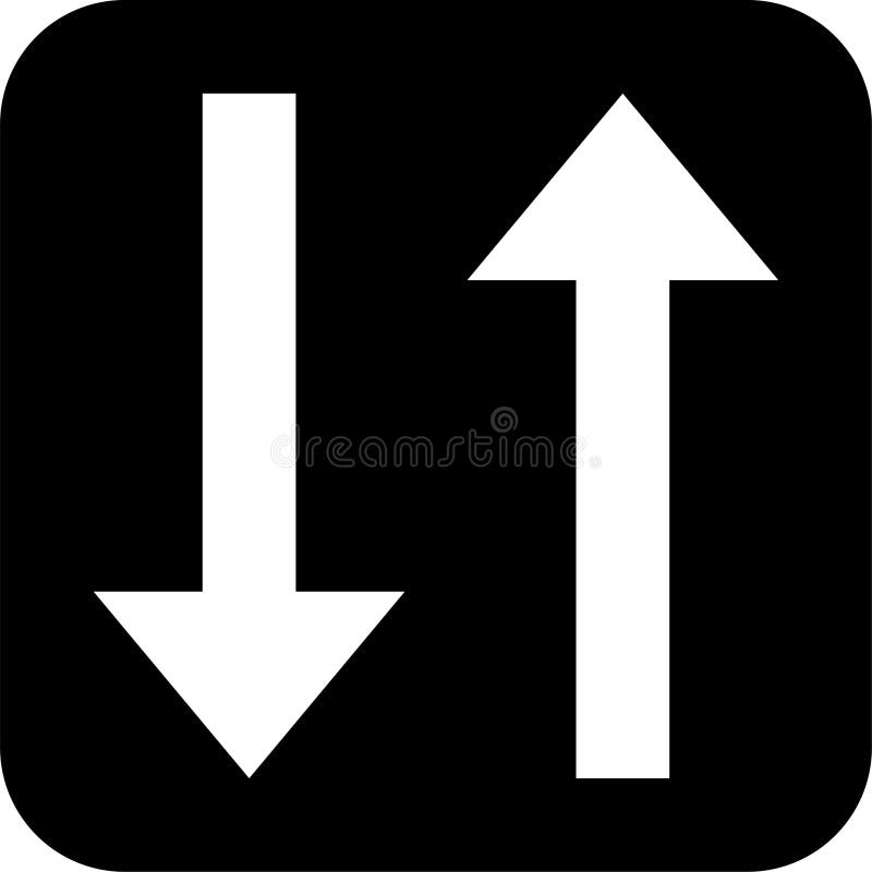 Two Way Sign Icon, Traffic Sign Vector Illustration Stock Vector ...