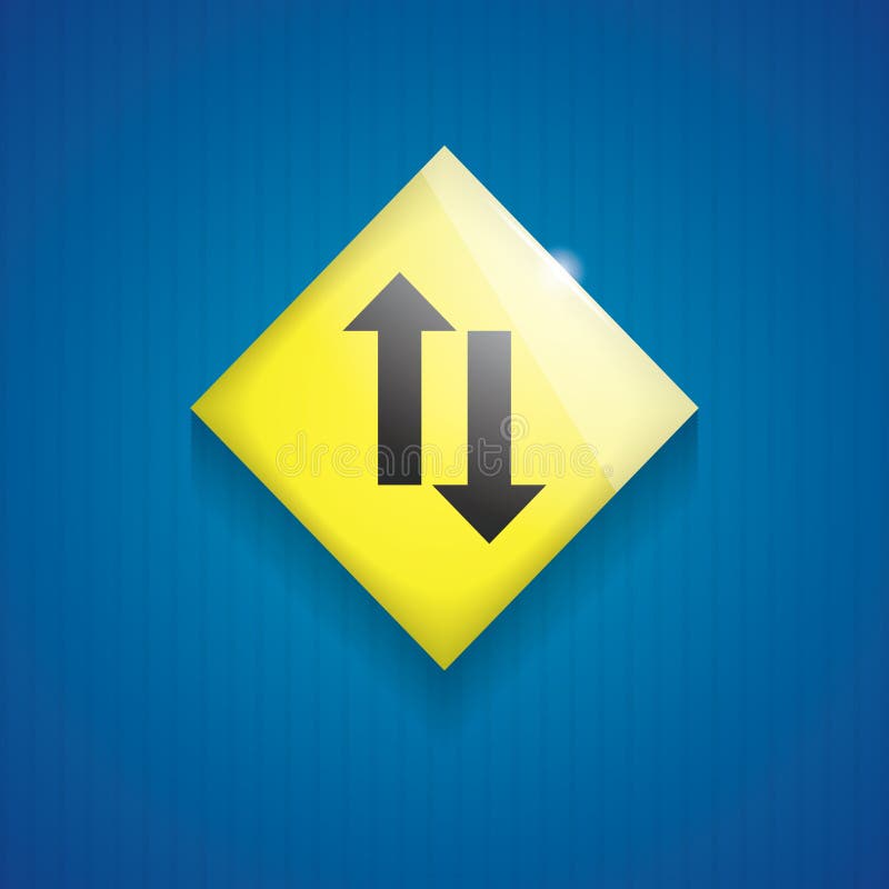 Two-way Sign. Vector Illustration Decorative Design Stock Vector ...