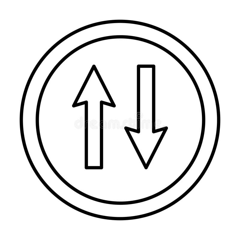 Two Way Street Sign stock vector. Illustration of design - 264438724