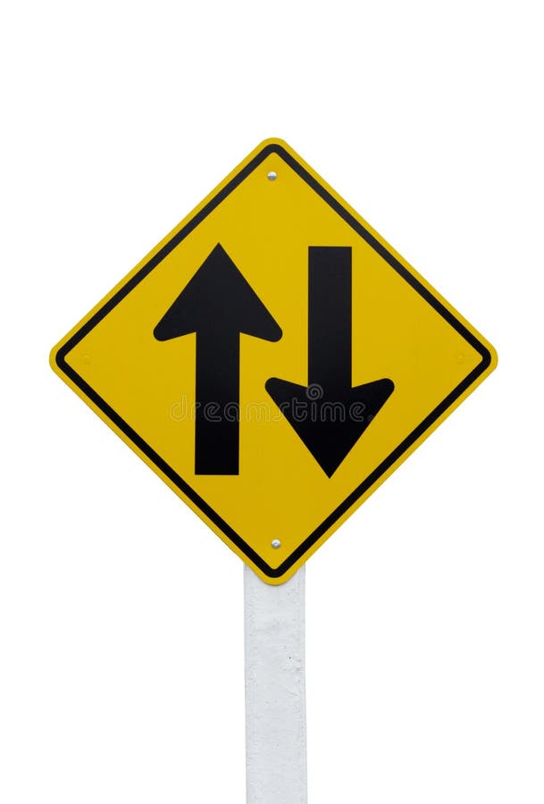 Two way traffic sign stock photo. Image of colorful, arrow - 38386892