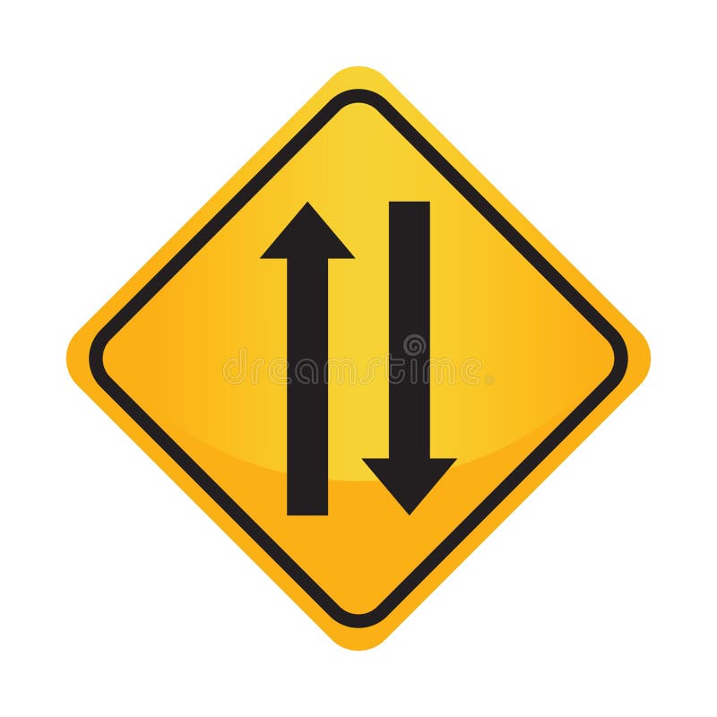 Two-way Traffic Sign. Vector Illustration Decorative Design Stock ...