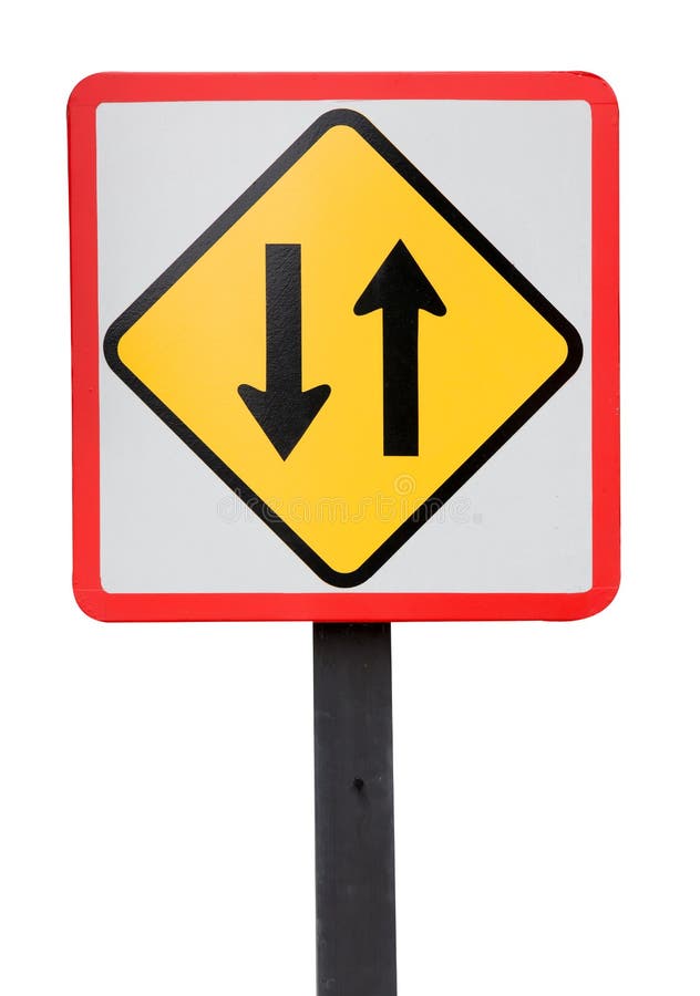 Two way traffic sign stock photo. Image of lane, isolated - 43992208