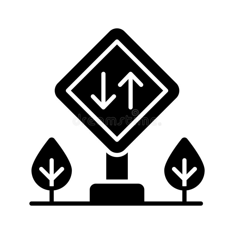 Two Way Traffic Signs Icon, Ready for Premium Use Stock Vector ...