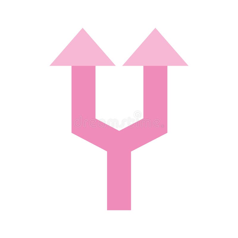 Two Ways Arrow Flat Style Icon Vector Design Stock Vector ...