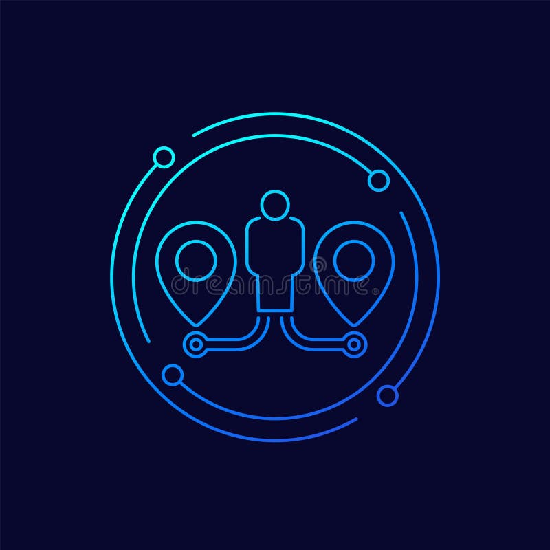 Two Ways, Choose a Path Icon, Linear Design Stock Vector - Illustration ...