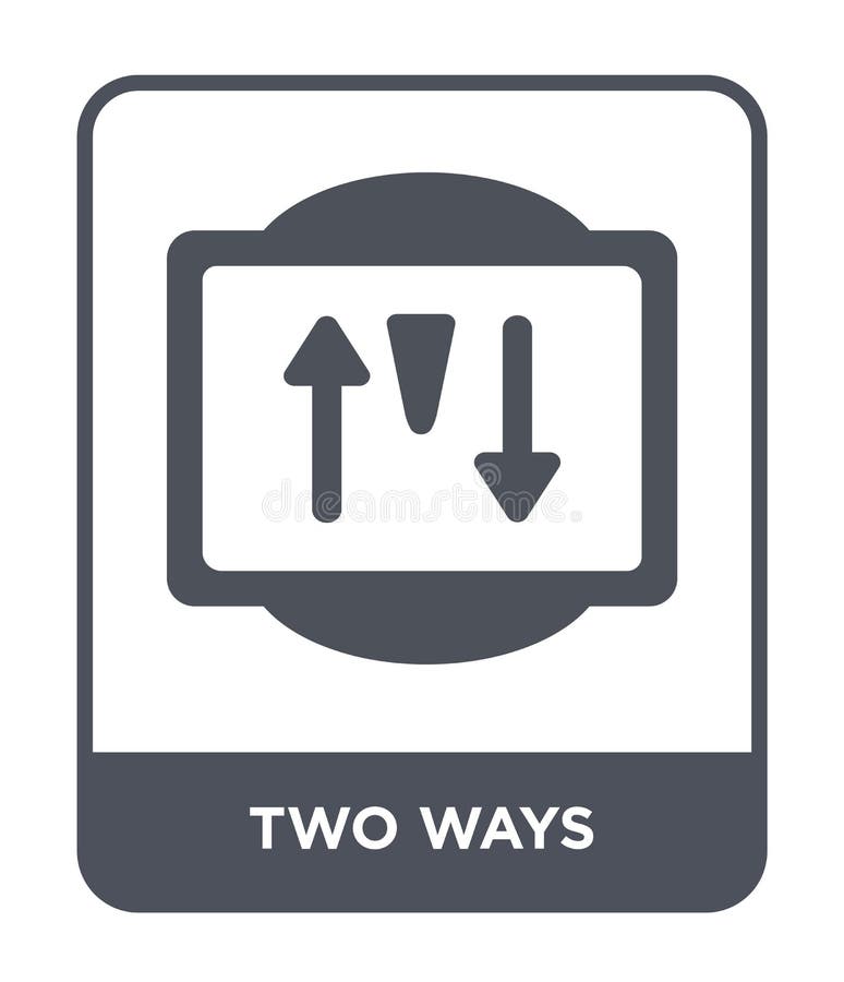 Two Ways Icon in Trendy Design Style. Two Ways Icon Isolated on White ...