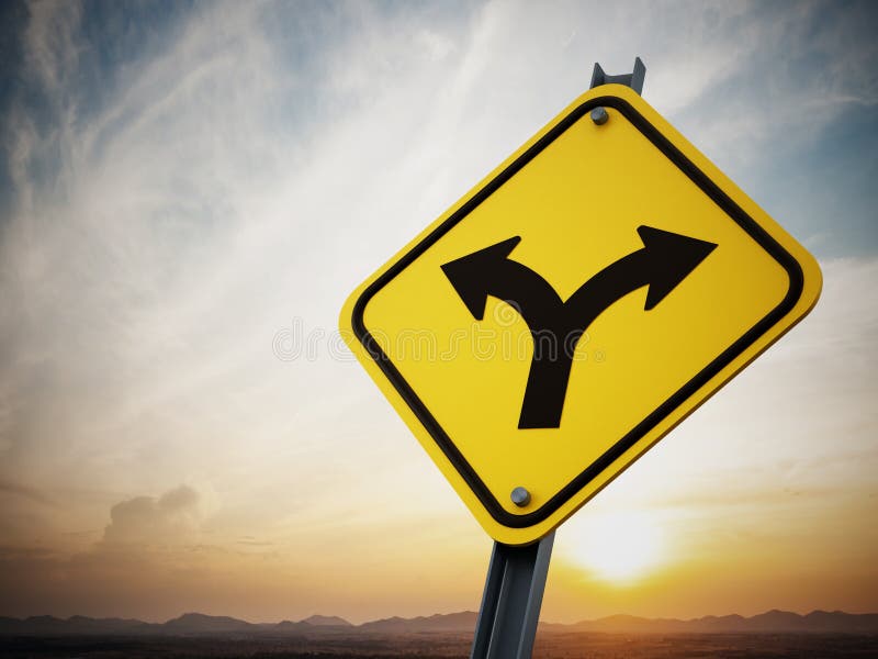 Two ways road sign stock image. Image of symbol, safety - 48873781