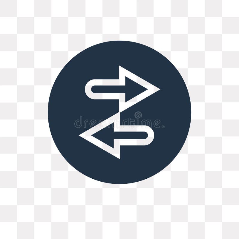 Two Ways Vector Icon Isolated On Transparent Background, Two Way Stock ...