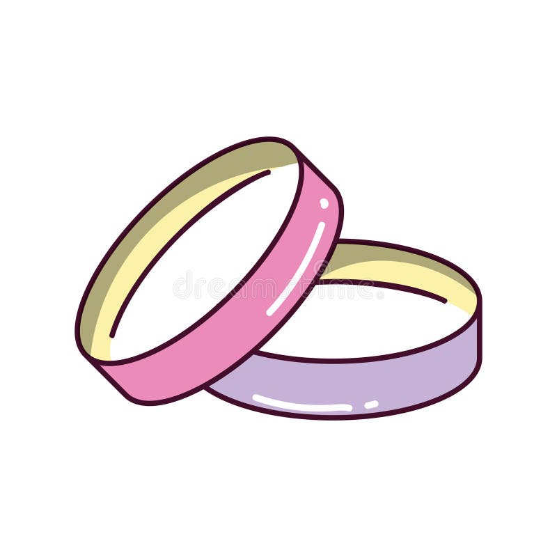 Two Wedding Bands Icon. Vector Stock Vector - Illustration of wedding ...