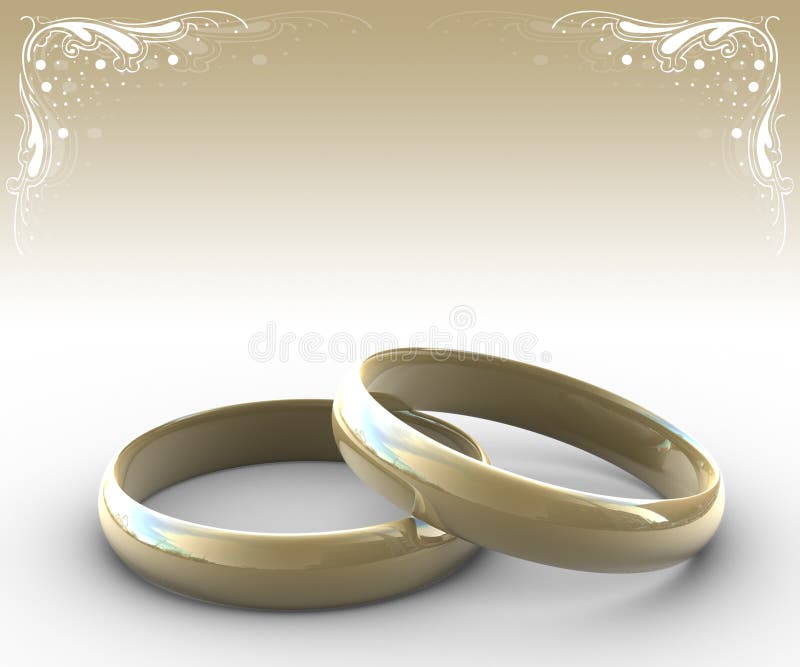 Two wedding rings stock illustration. Illustration of decoration - 3285274