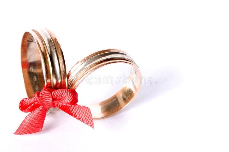 Linked wedding rings stock photo. Image of background - 8352924