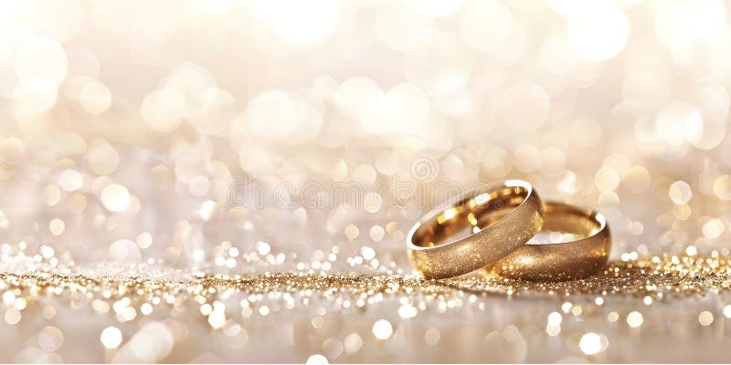 Two Wedding Rings on an Abstract Background Stock Image - Image of ...