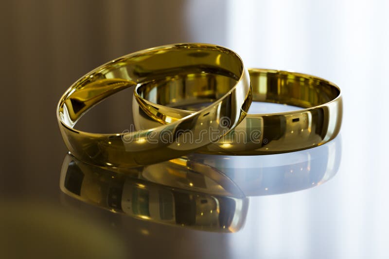 Two wedding rings stock illustration. Illustration of engagement ...