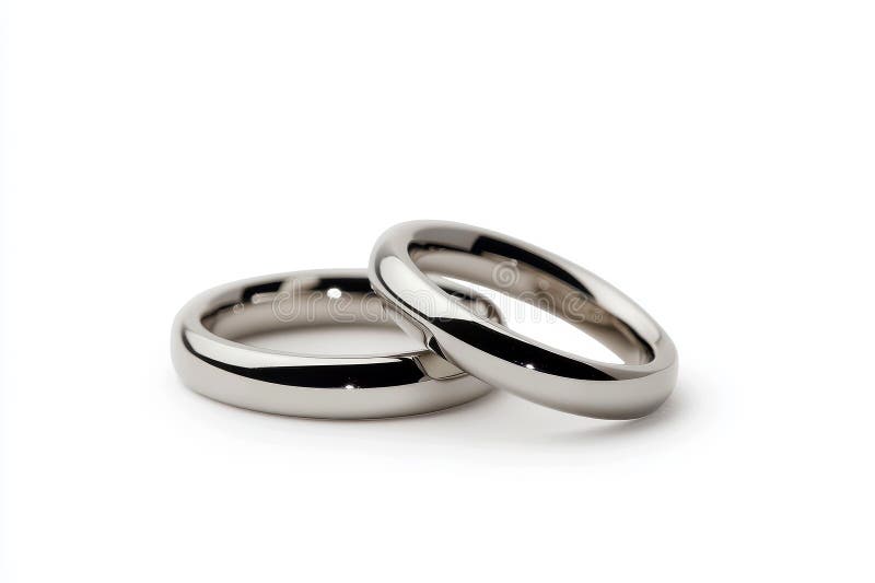 Two Wedding Rings Cut Out. Based on Generative AI Stock Photo - Image ...
