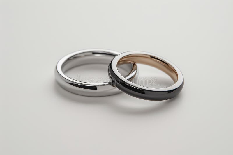 Two Wedding Rings Cut Out. Based on Generative AI Stock Photo - Image ...