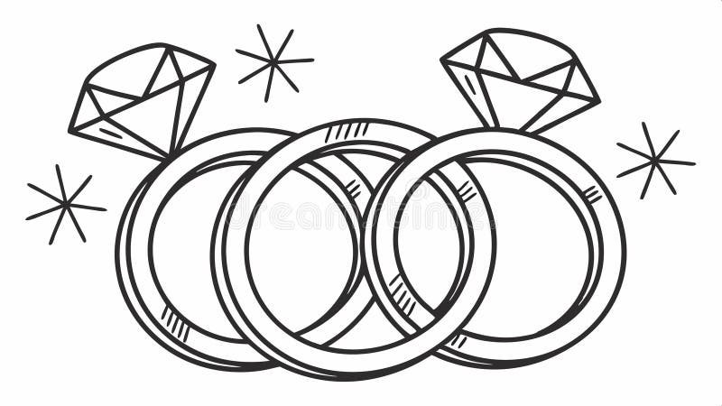 Two Wedding Rings with Diamonds, Symbolizing Marriage, Commitment, Love ...