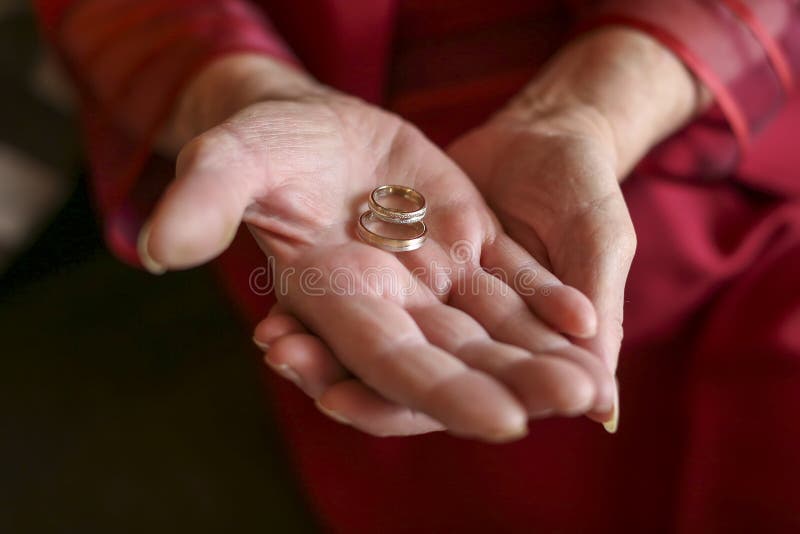 Two Wedding Rings in Hand (soft Focus) Stock Image - Image of finger ...
