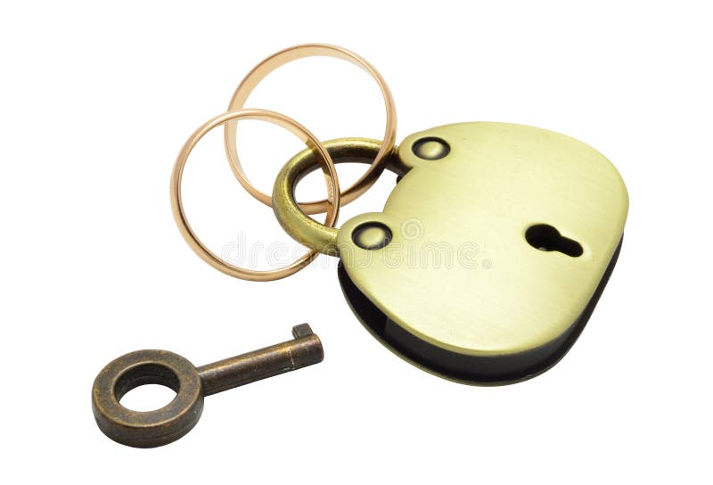 Wedding Rings In A Rusty Lock Stock Photo - Image of keys, retro: 32065894