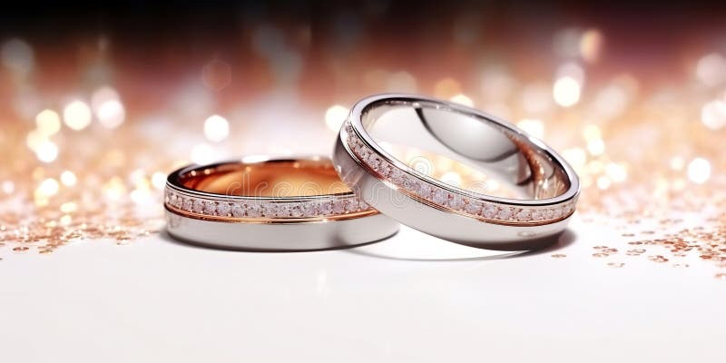 Two wedding rings on table stock image. Image of couple - 324355671