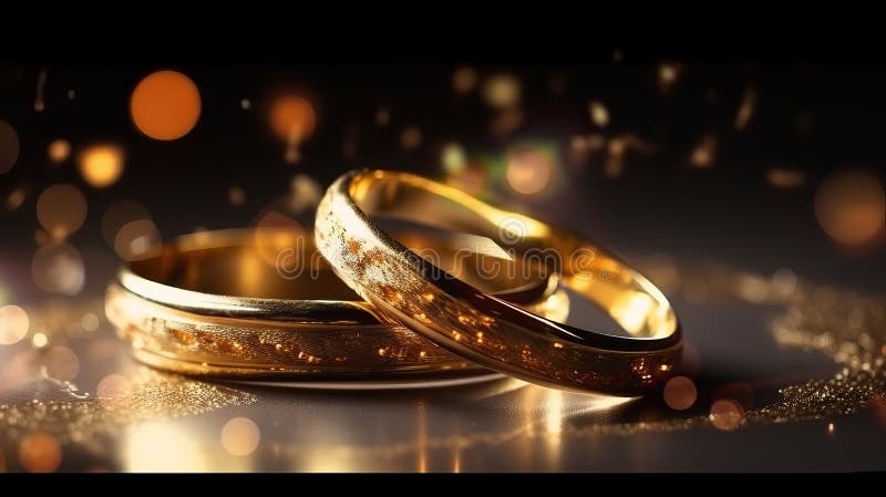 Two Wedding Rings on Top of Each Other Close Up Stock Image - Image of ...