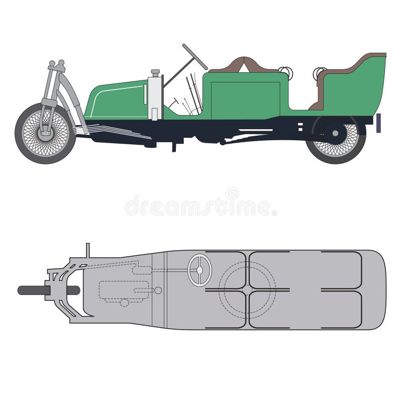 Two wheel car stock illustration. Illustration of circle - 12969071