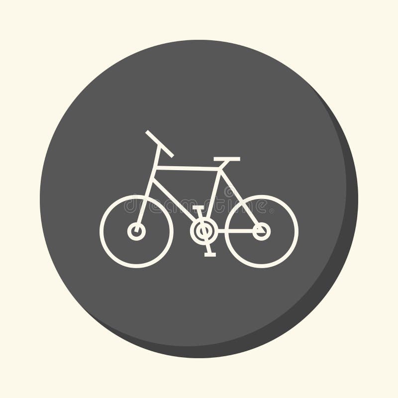 Bicycle Round Vector Retro Emblem with Bike Wheel Stock Vector ...