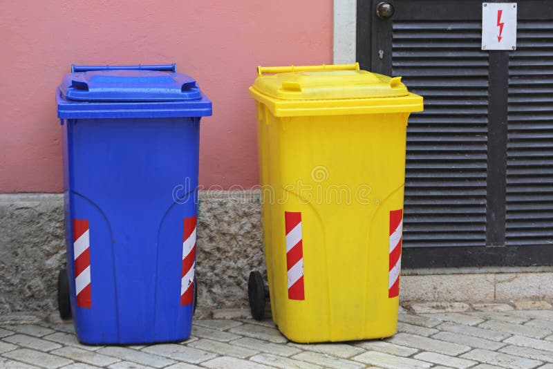 Wheelie Bins stock image. Image of trash, container - 152339743