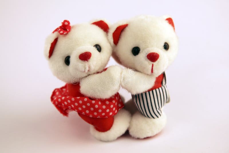 Two white bears stock image. Image of bear, play, fluffy - 52853125