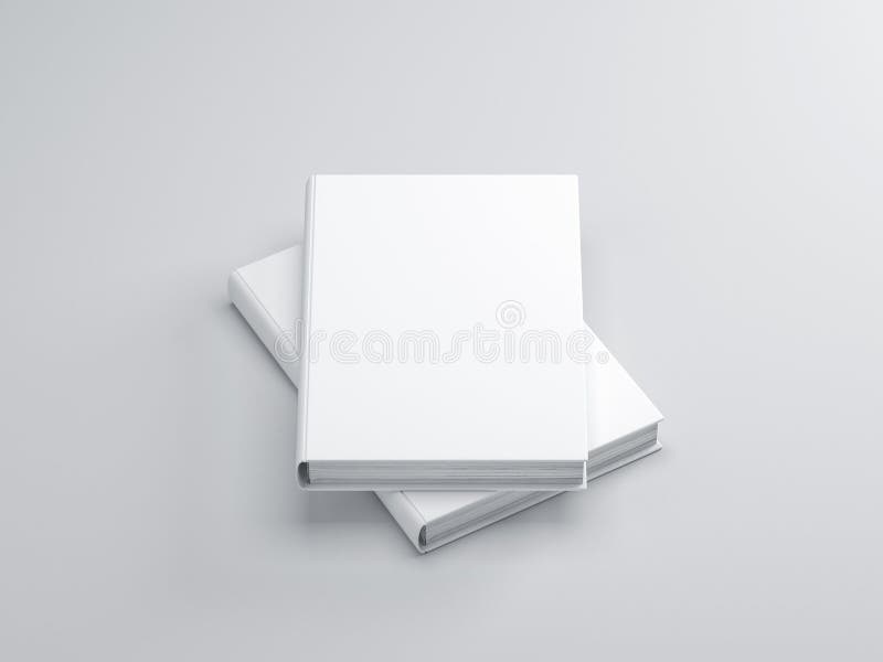 Two White Books Mockup with Blank Cover Stock Illustration ...