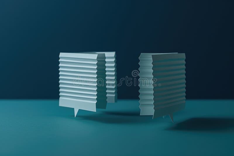 Two White Boxes with a Blue Background Stock Photo - Image of nature ...