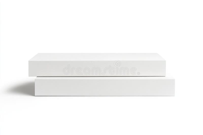 Two White Boxes Stacked on Top of Each Other Stock Photo - Image of ...