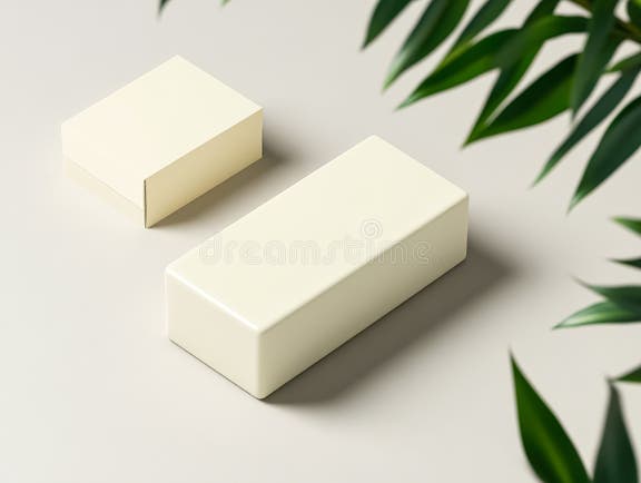 Two White Boxes are on a Table Stock Image - Image of boxes, pink ...